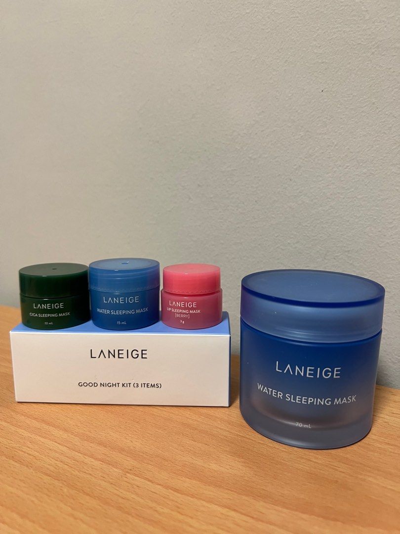 Laneige Water Sleeping Mask + 3 Mini Cica & Water & Lip Sleeping Mask ...