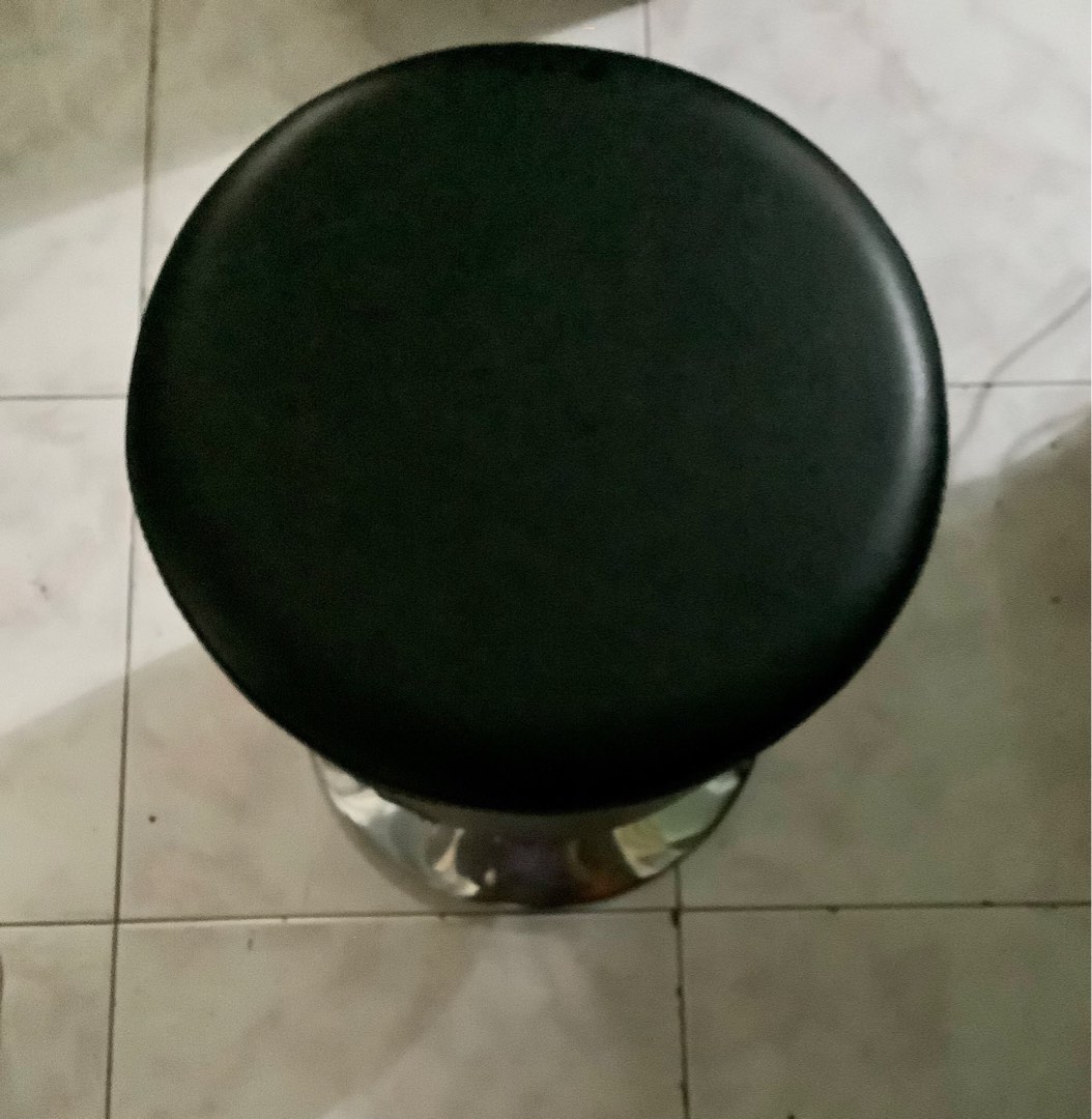 Leather round metal chair $39, Furniture & Home Living, Furniture ...