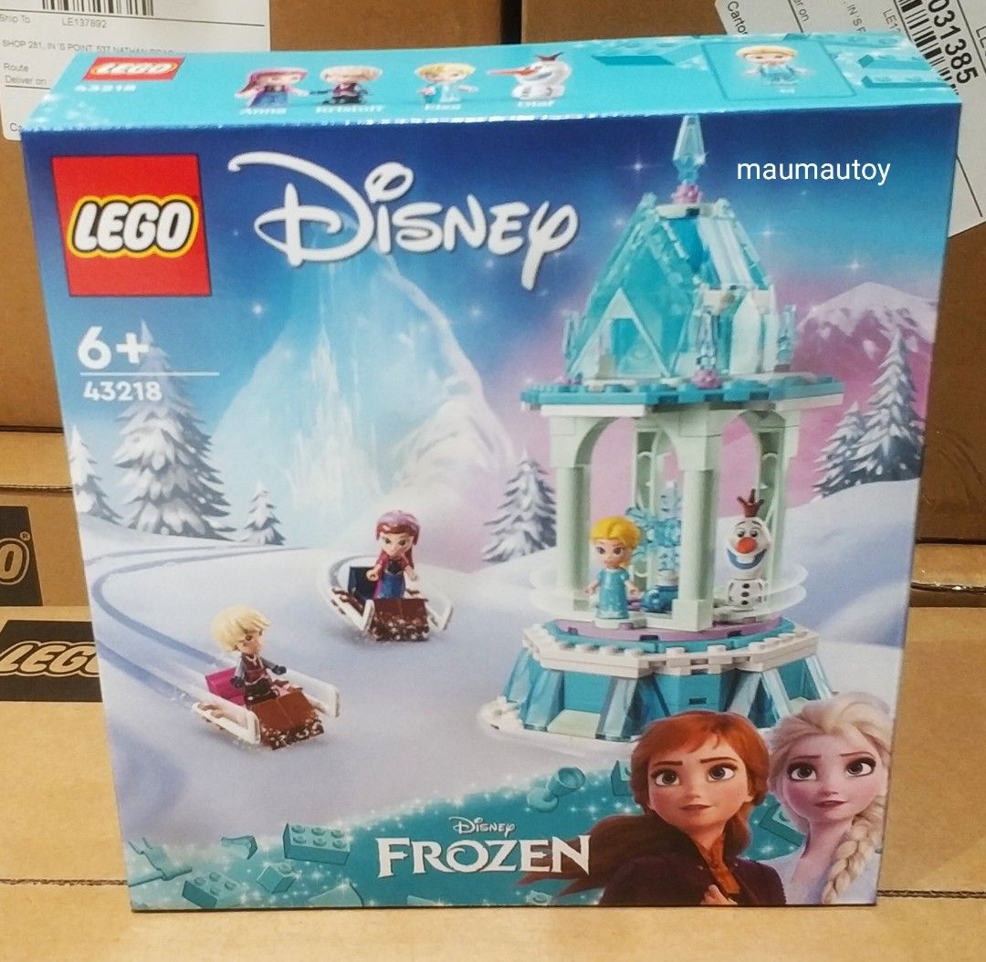 Lego 43218 Disney Princess Anna and Elsa's Magical Carousel, 興趣及遊戲, 玩具 ...