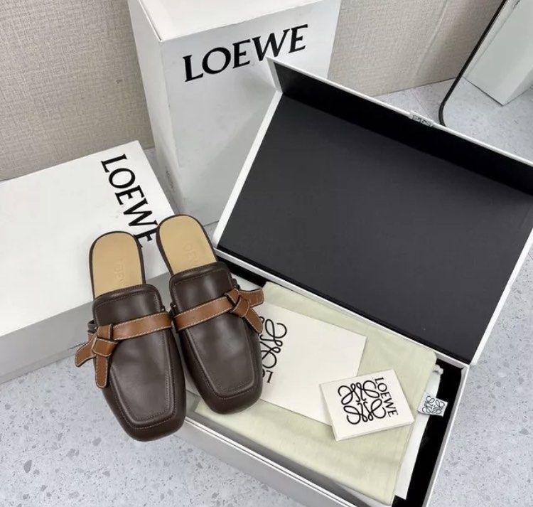 Loewe mules luxury leather shoes pre-order, Luxury, Sneakers & Footwear ...