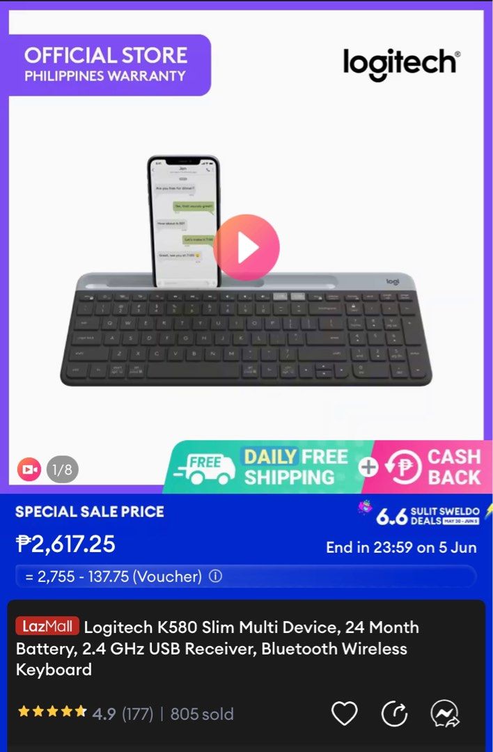 Logitech K580 Keyboard Computers And Tech Parts And Accessories Computer Keyboard On Carousell