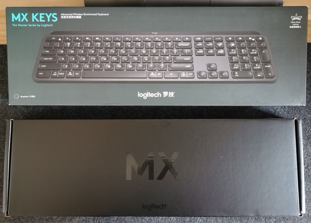 Logitech MX Keys (Graphite) with FREE MD2TS Vertical Laptop Stand ...