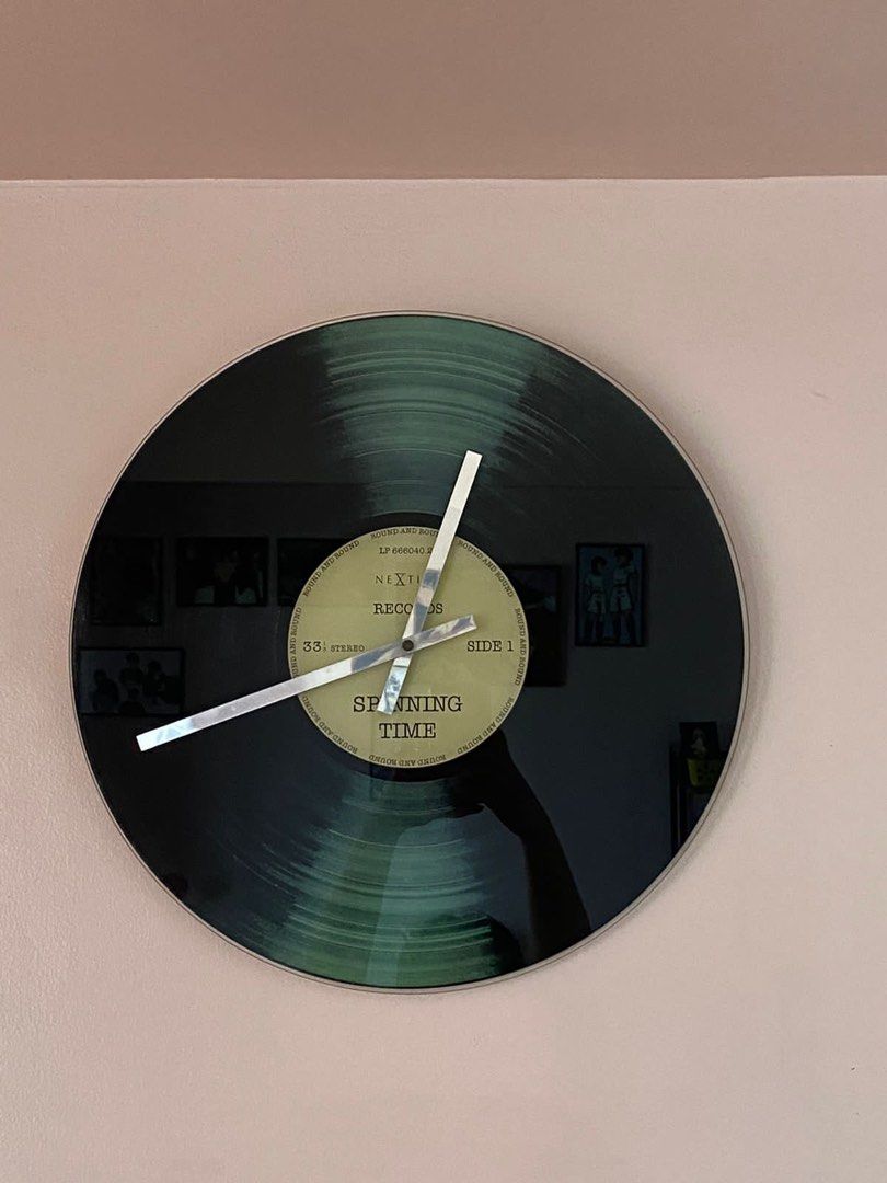 LP Record Designed Wall Clock, Furniture & Home Living, Home Decor ...