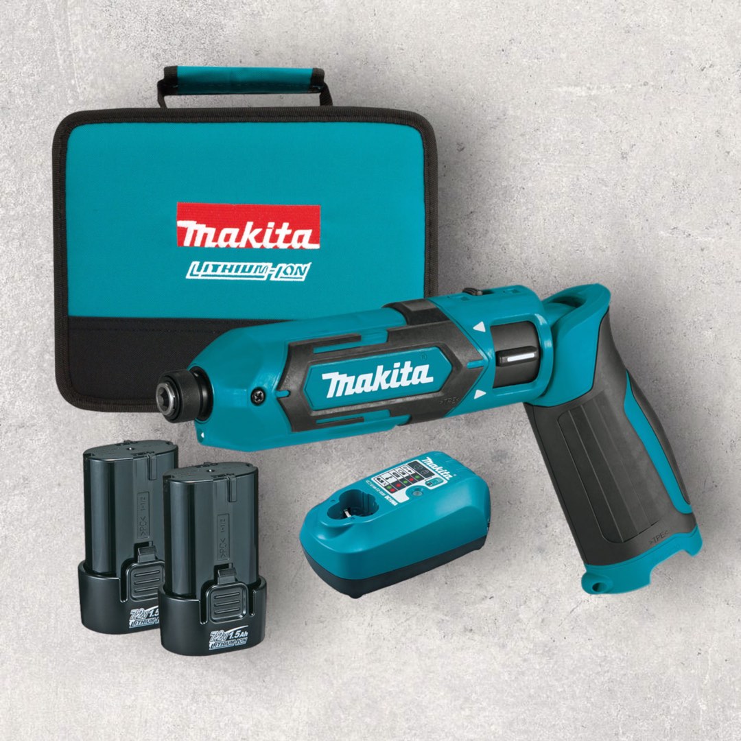 Makita TD022DSE 7.2V Lithium-Ion Cordless 1/4" Hex Impact Driver Kit ...