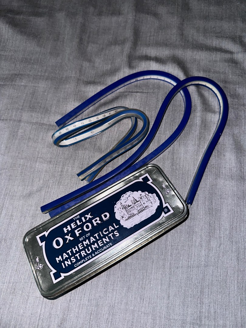 Math instruments - curved ruler + set square + protractors, Hobbies ...