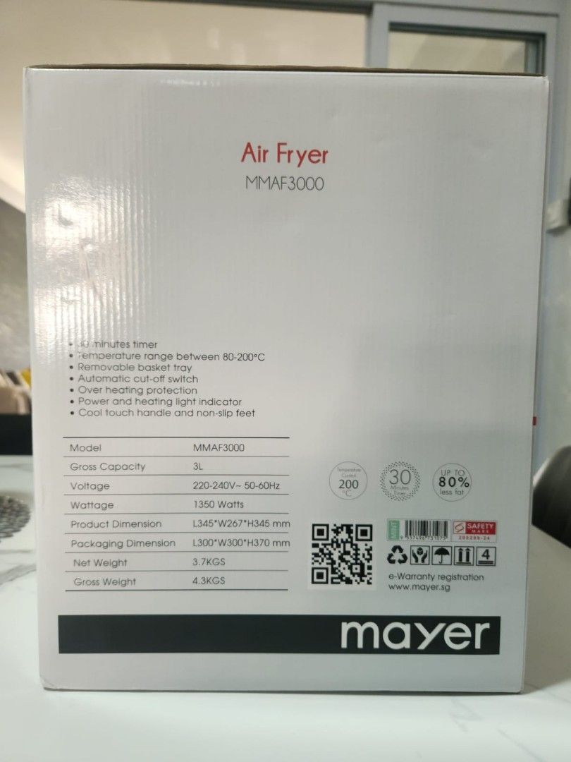 BN Mayer Airfryer (Mint), TV & Home Appliances, Kitchen Appliances ...