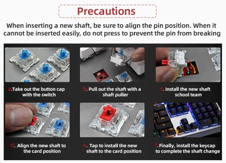 Mechanical 3 pin switches keyboard shaft, Computers & Tech, Parts ...