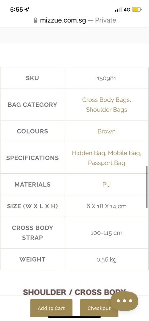 Mizzue Elizabeth Harrison sling bag, Women's Fashion, Bags & Wallets ...