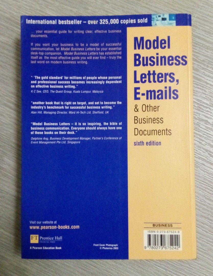 Model Business Letters, E-mails & Other Business Documents, Hobbies ...