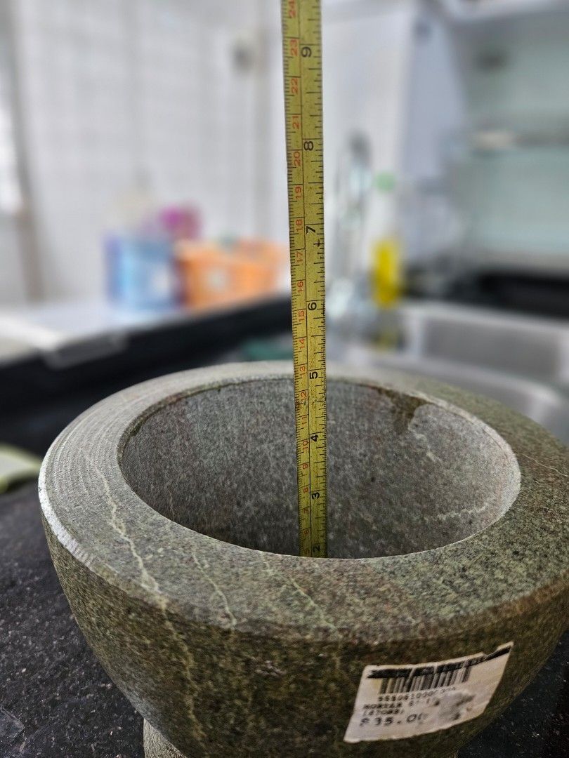 Mortar & Pestle Stone Pounder, Furniture & Home Living, Kitchenware ...