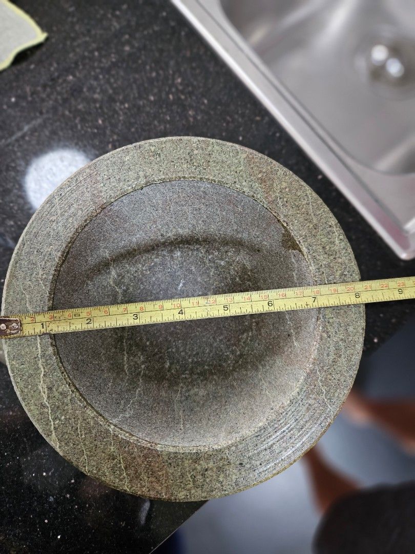 Mortar & Pestle Stone Pounder, Furniture & Home Living, Kitchenware ...