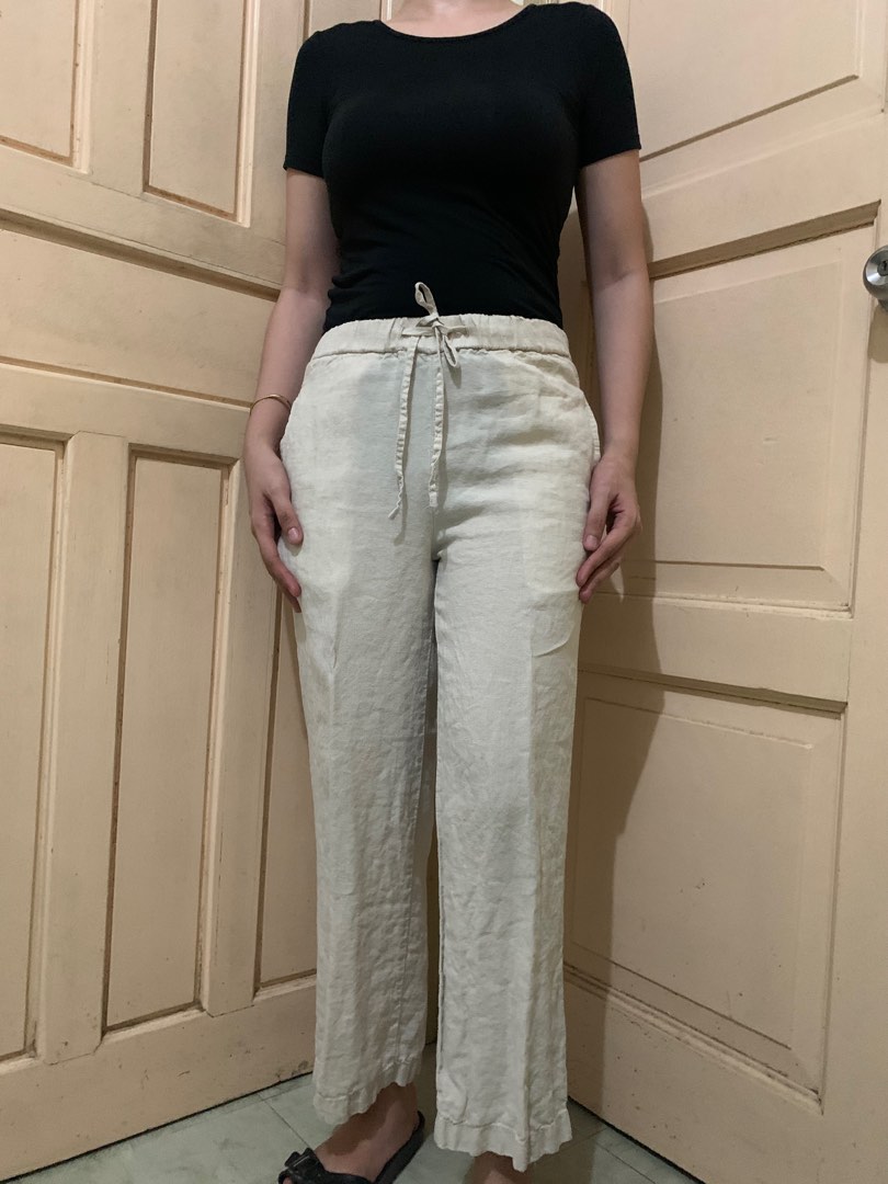 Muji Linen Pants on Carousell