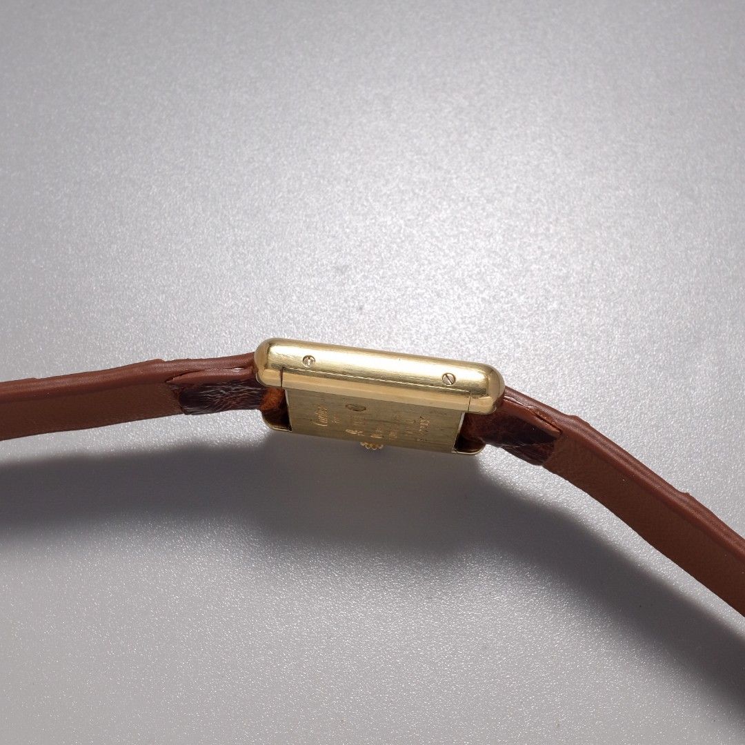 Must De Cartier Tank Ladies Tortoise Shell Pattern Dial Vintage Circa ...