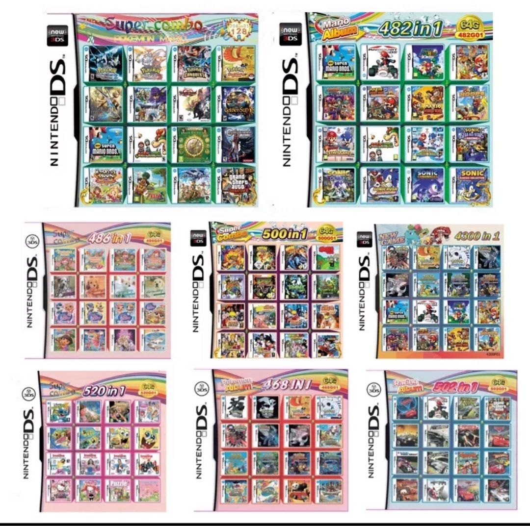 NDS Game Cartridge NDS Game Card Mario Game Pokémon Game for Nds/3ds ...