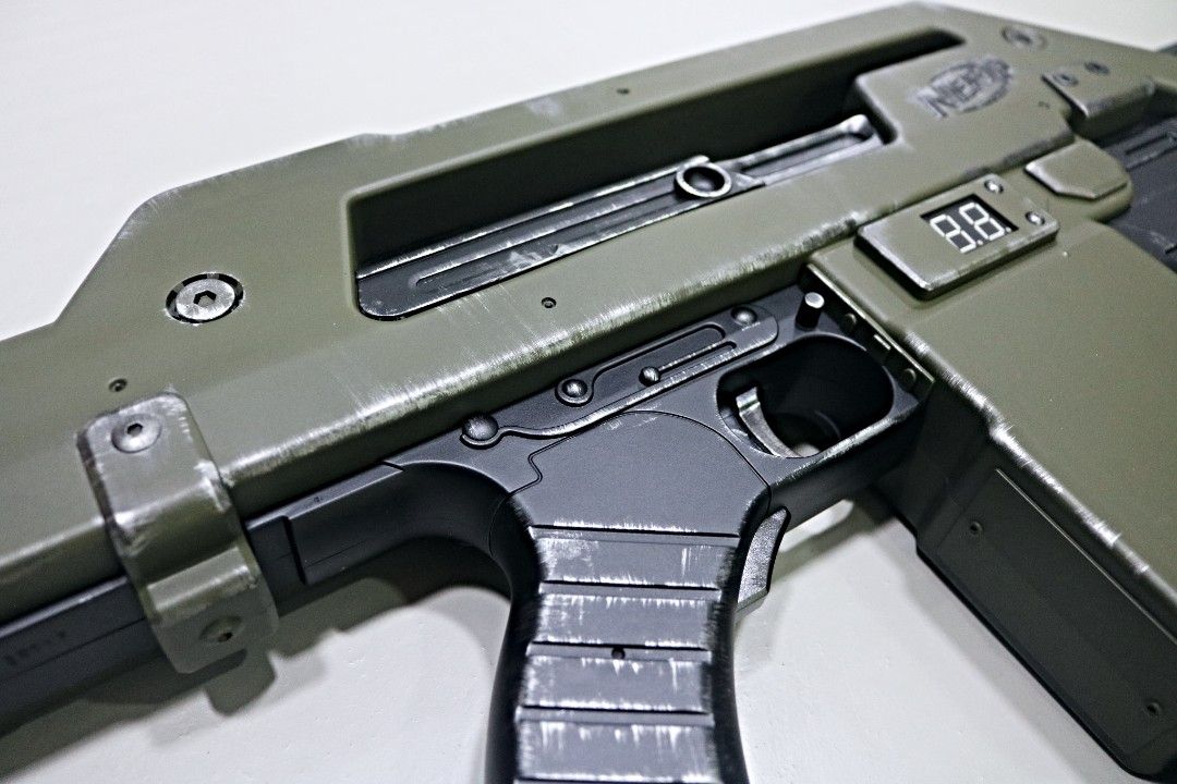Nerf M4A1 Alien Pulse Rifle Custom Paintjob, Hobbies & Toys, Toys ...