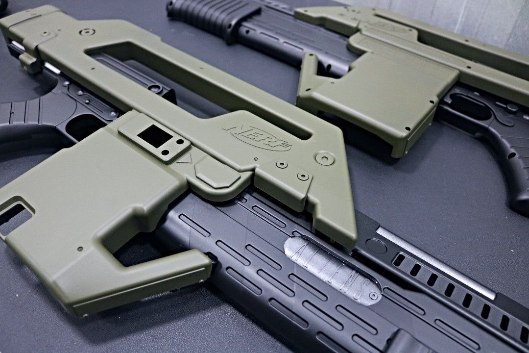 Nerf M4A1 Alien Pulse Rifle Custom Paintjob, Hobbies & Toys, Toys ...