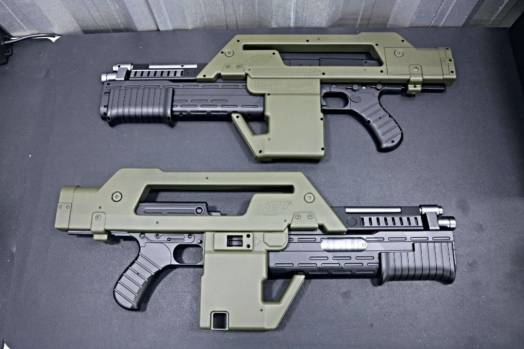 Nerf M4A1 Alien Pulse Rifle Custom Paintjob, Hobbies & Toys, Toys ...