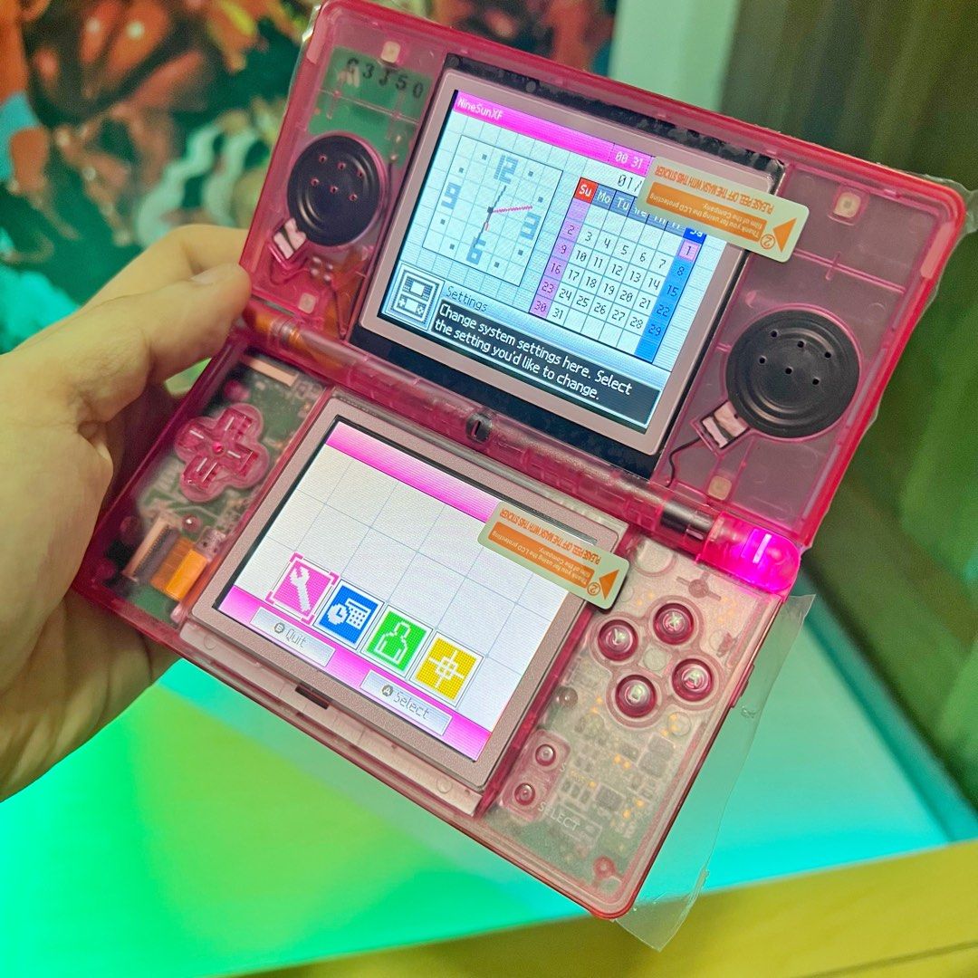 (In-stock)Nintendo DS Lite (Transparent Pink) play both ds and gameboy ...