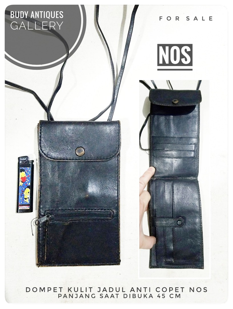 NOS Dompet Kulit Jadul Anti Copet, Fesyen Pria, Aksesoris, Lainnya di ...