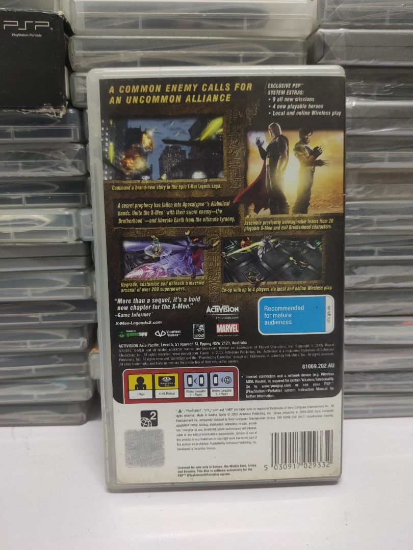 Original Playstation PSP UMD XMen, Video Gaming, Video Games ...