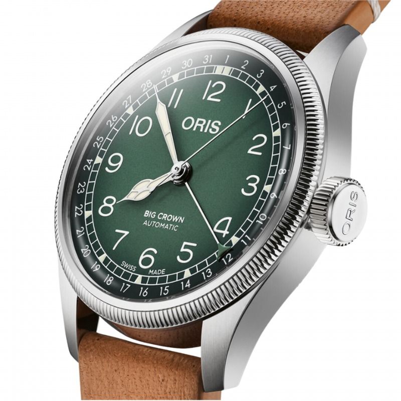Oris Big Crown Cervo Volante Green Dial Automatic Winding Pointer Date ...