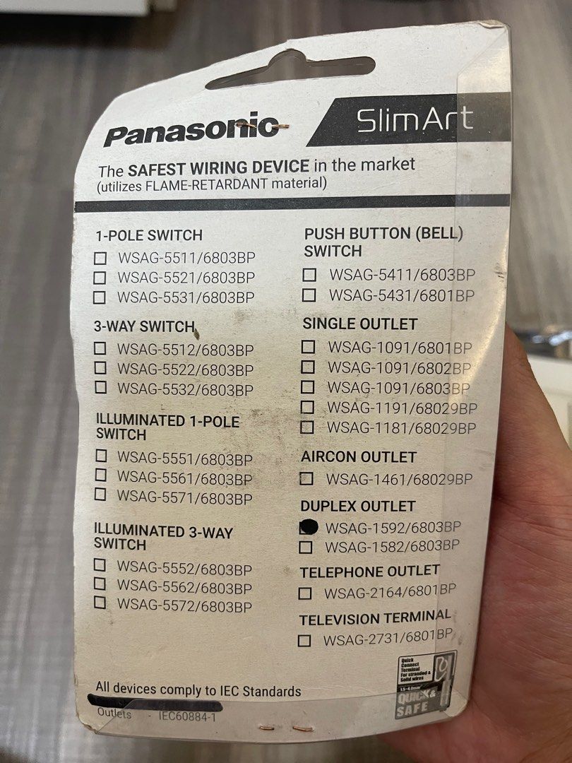 Panasonic SlimArt 2-gang universal socket, TV & Home Appliances ...