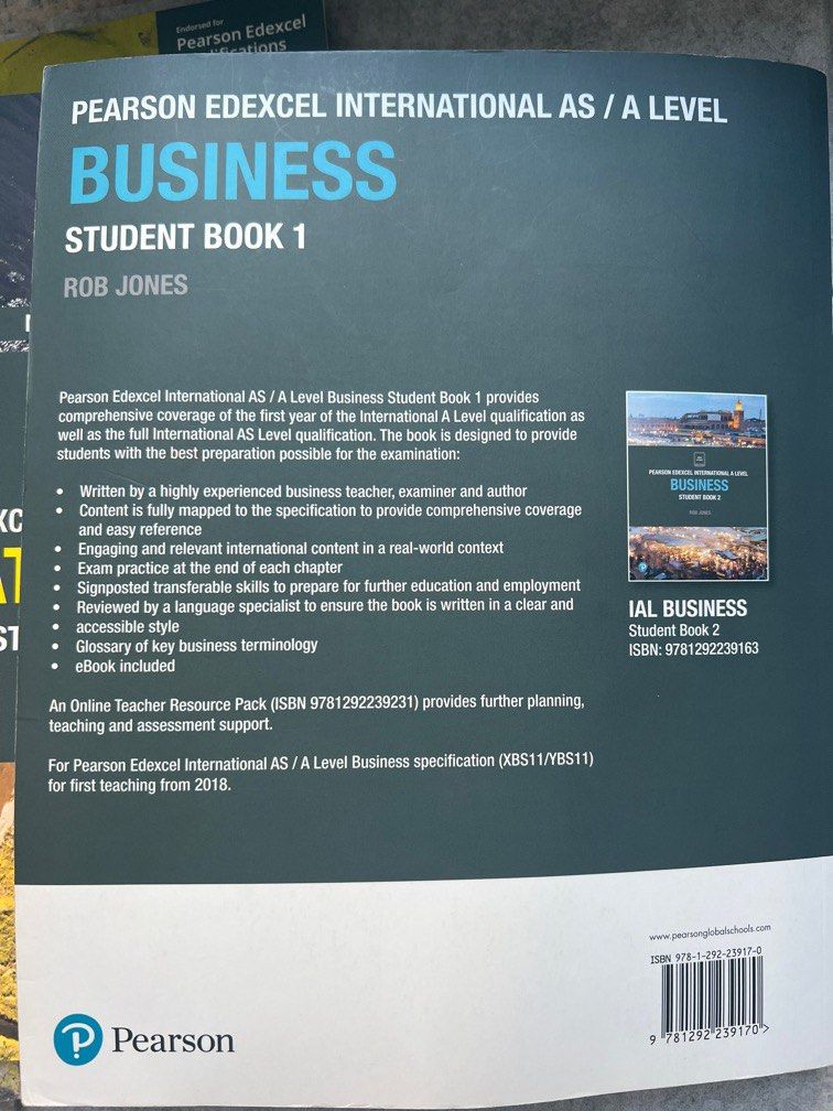 Pearson Edexcel international AS/A-level - Business, 興趣及遊戲, 書本 & 文具, 書本 ...