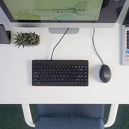 Perixx PERIBOARD-409U Wired USB Mini Keyboard, Black, UK Layout ...