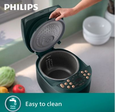 PHILIPS Digital Rice Cooker 3000 Series 1.8L HD4518/62, 18 programmes ...