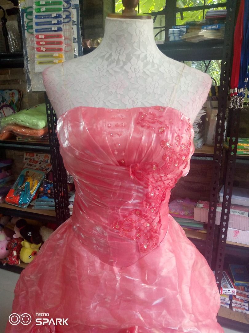 Pink Debut Ballgown JS Prom Photoshoot, Women's Fashion, Dresses & Sets ...