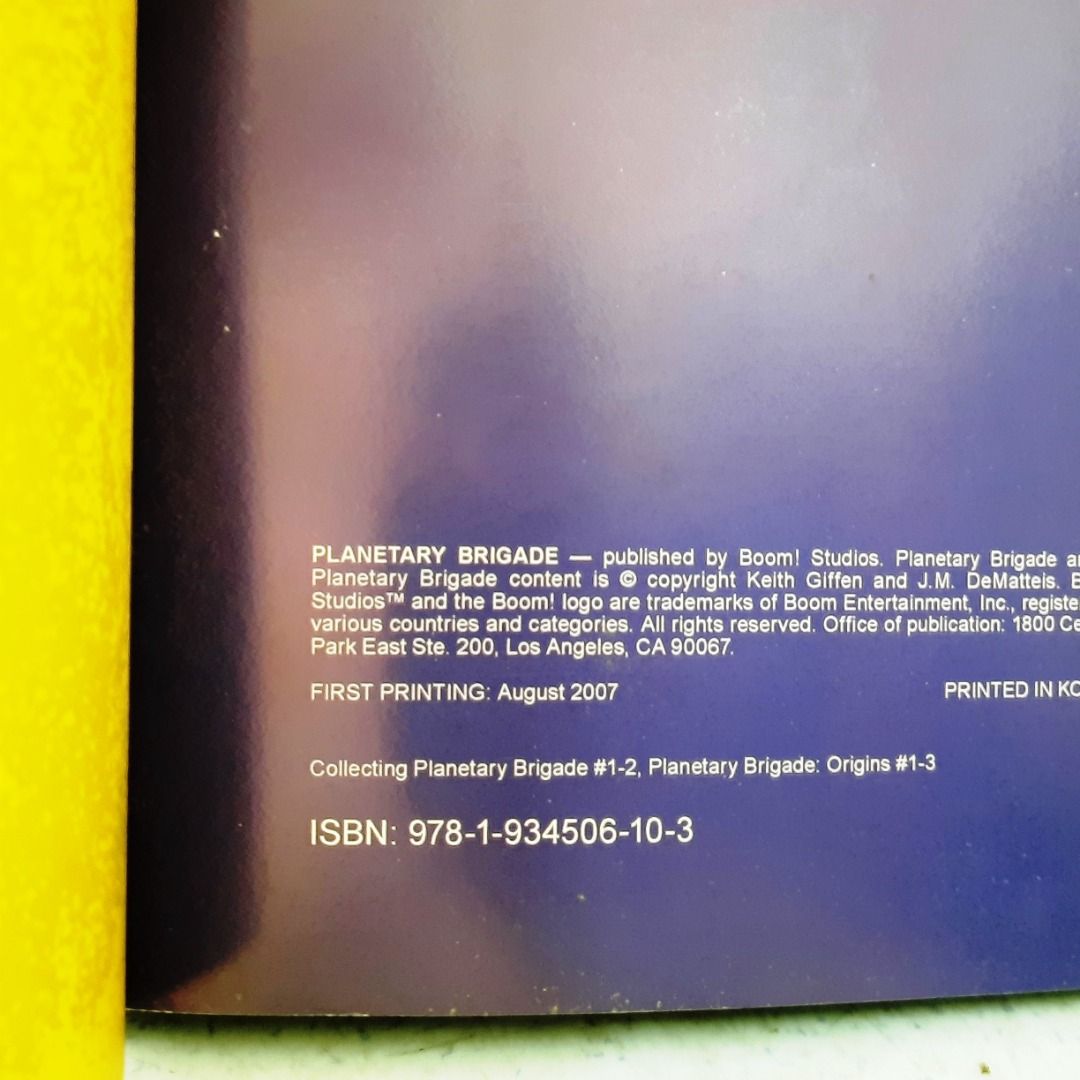 Planetary Brigade TPB #1 1st Print (Boom Studios) I-P (Keith Giffen, JM ...