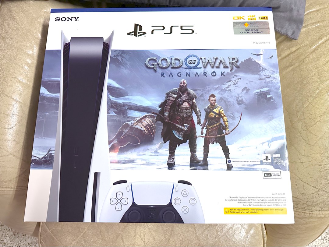 Playstation PS5 Console Disc Drive God of War Edition Bundle, Video ...