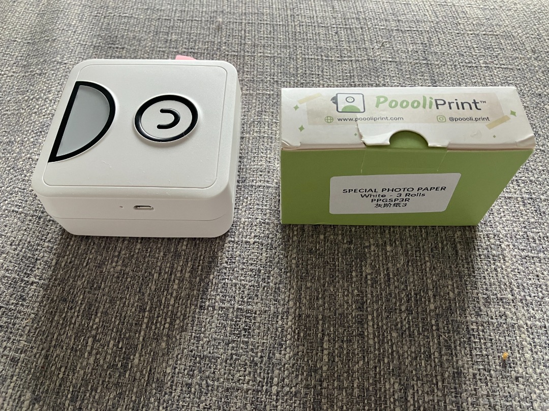 PoooliPrinter Inkless Pocket Printer and paper, Computers & Tech ...