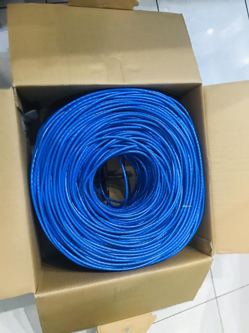 Powerlogic CAT6 UTP Cable 24AWG .5 CCA Pairs 305 Meters Blue, Computers ...