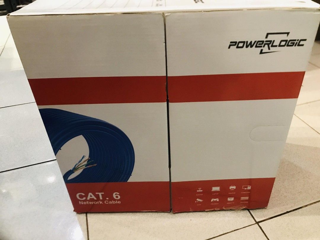 Powerlogic CAT6 UTP Cable 24AWG .5 CCA Pairs 305 Meters Blue, Computers ...