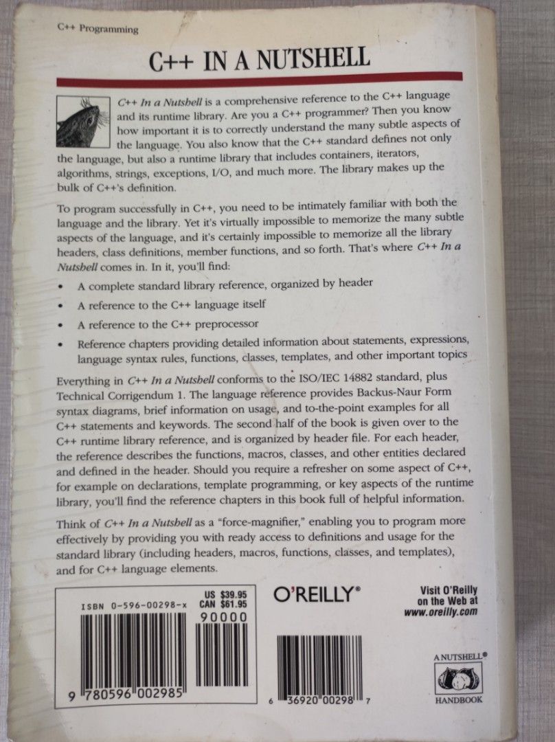 Programming Book C In A Nutshell Hobbies And Toys Books And Magazines Textbooks On Carousell