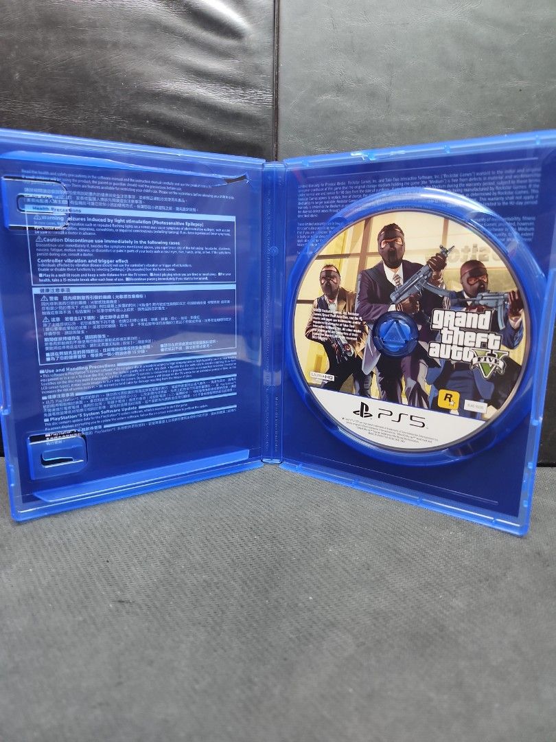 PS5 GTA V / Grand Theft Auto 5 (Used Game/CRACKED CASE), Video Gaming ...
