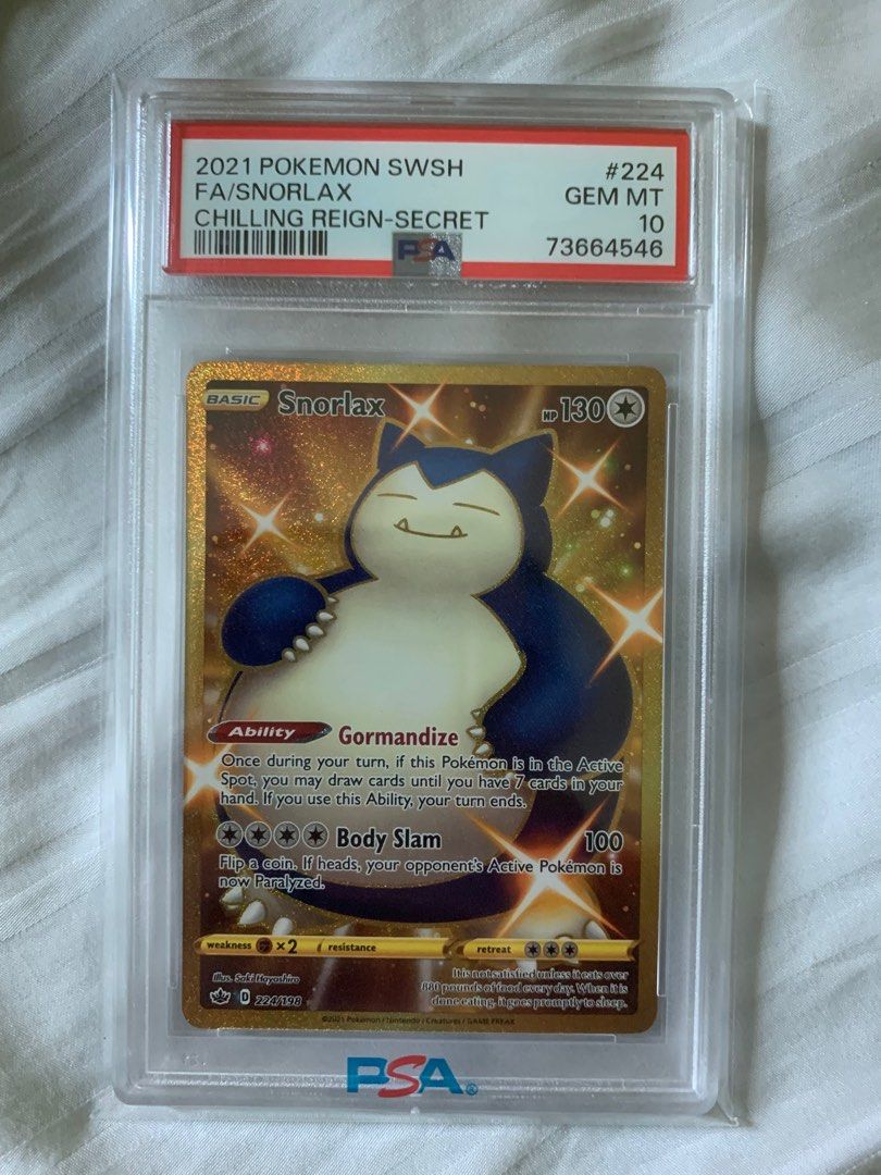 Psa 10 Snorlax chilling reign Pokemon gold, Hobbies & Toys, Toys ...