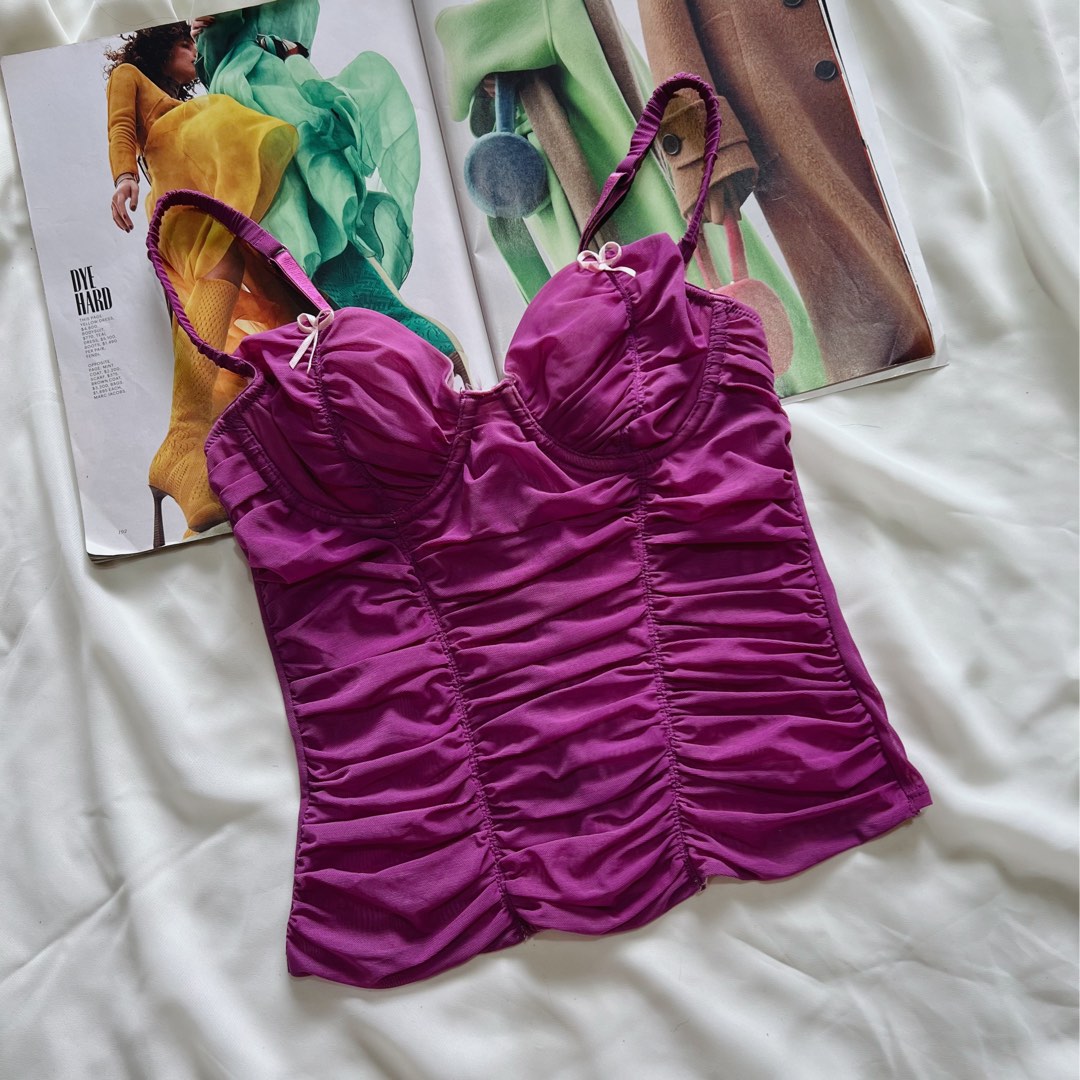 Purple Corset Bustier, Women's Fashion, Tops, Others Tops on Carousell