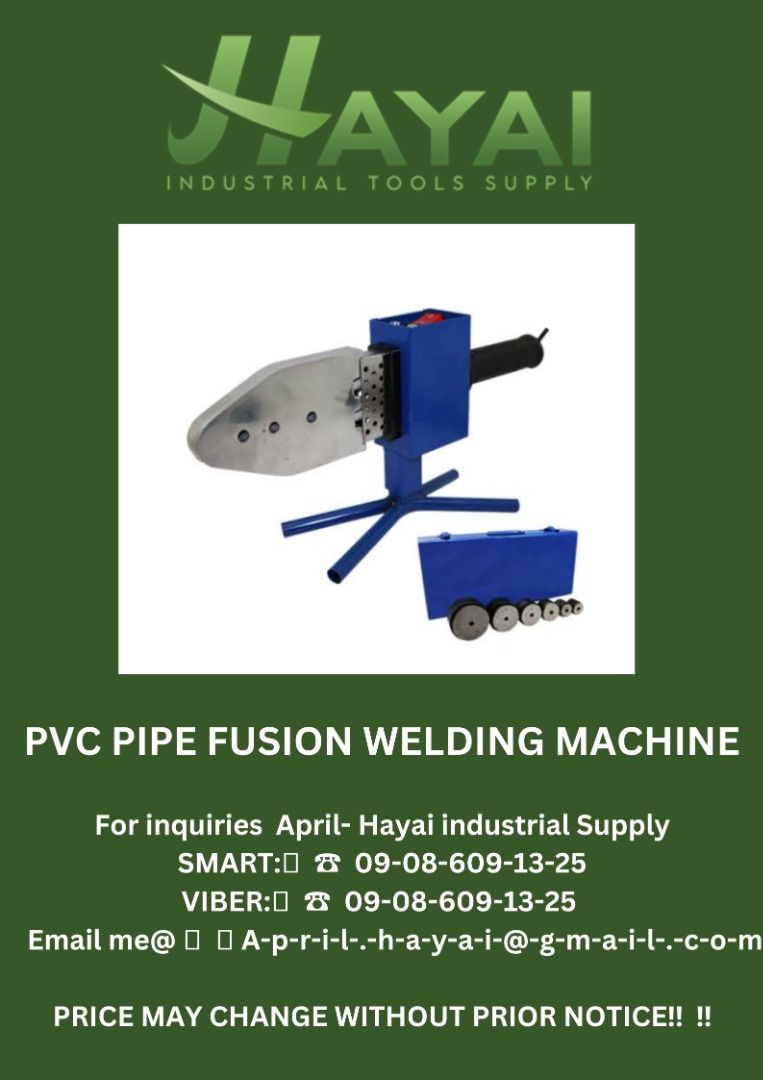 PVC pipe fusion welding machine, Commercial & Industrial, Construction ...