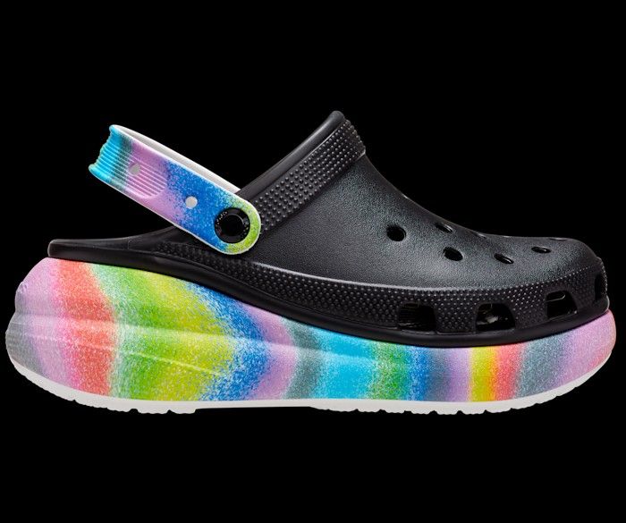 Rainbow Crocs Crush Spray Dye Clog, Men's Fashion, Footwear, Casual ...