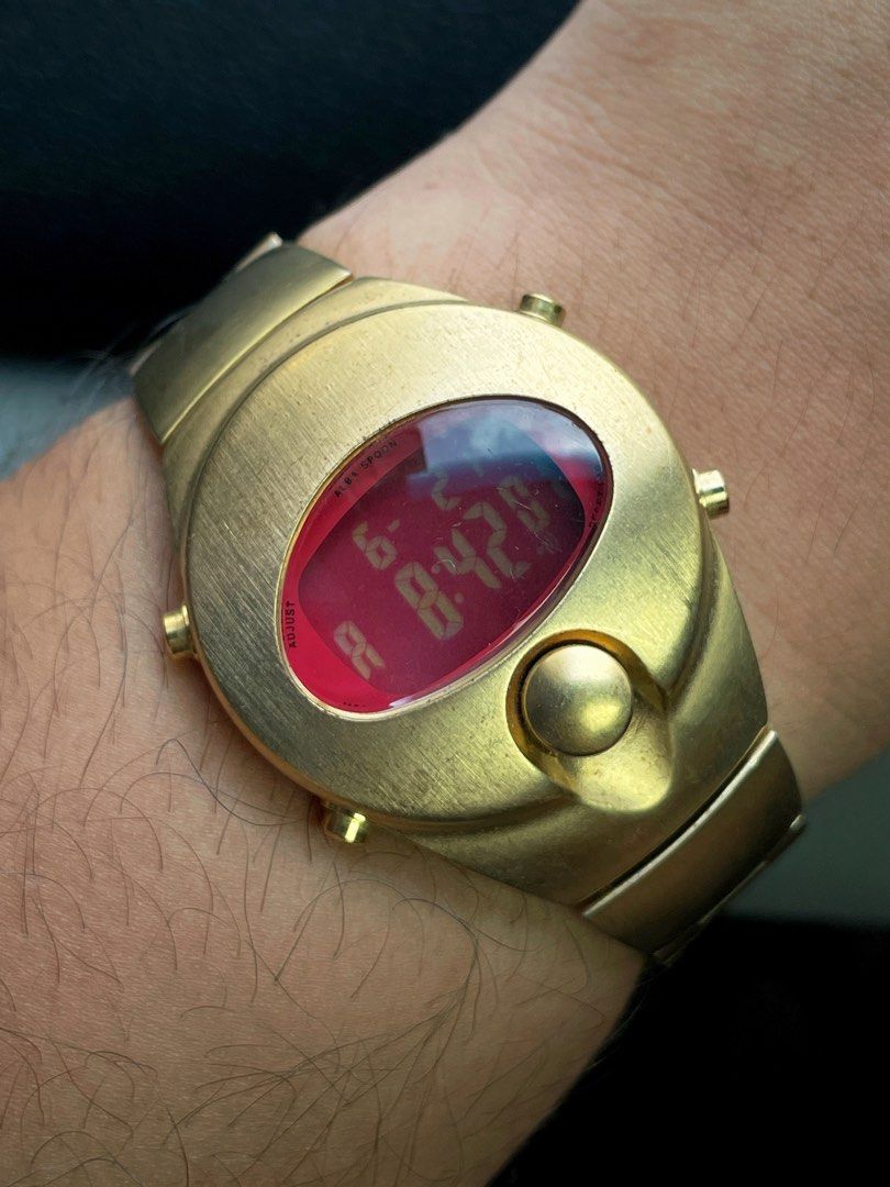 Rare Alba Spoon Ingot Digital Red/Gold, Men's Fashion, Watches ...