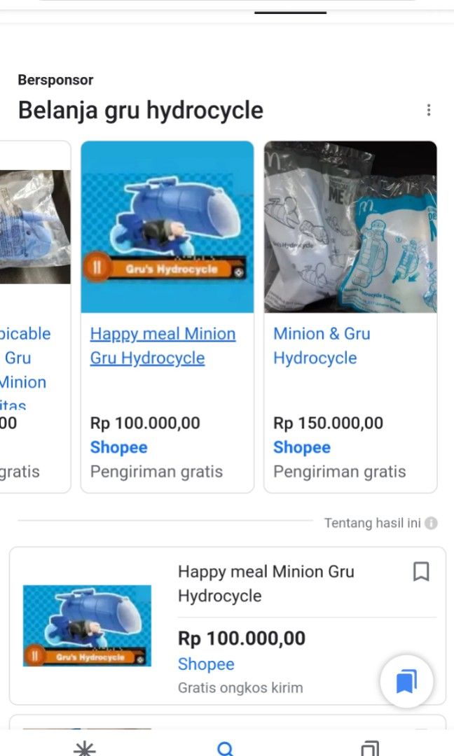 Rare Item Gru Hydrocycle, Toys & Collectibles, Mainan di Carousell