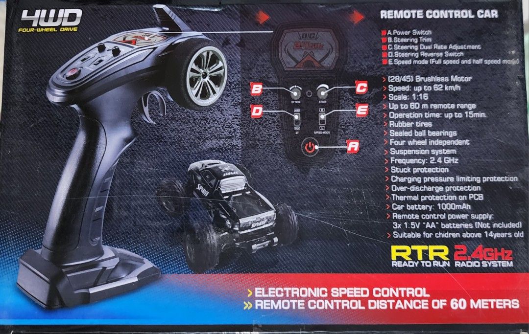 Flyhal Q901 Pro RTR 1/16 2.4G 4WD 62km/h Brushless RC Car Vehicles Big ...