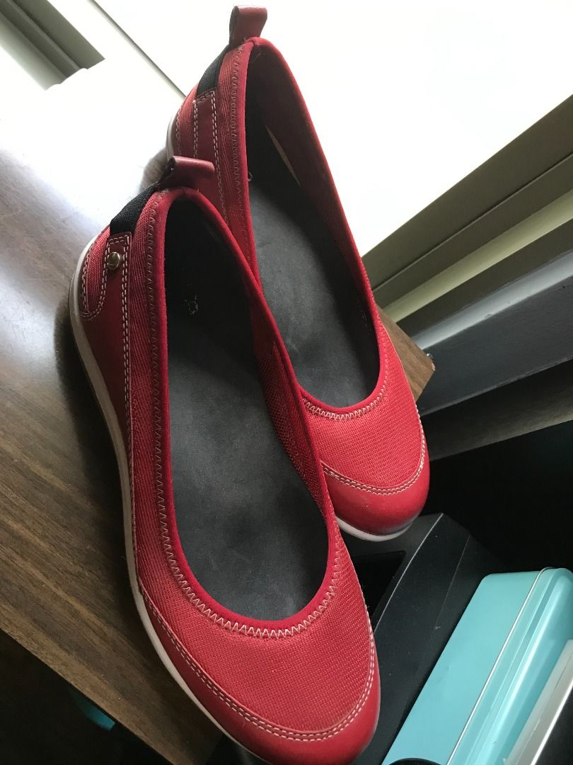 Revere Red leather Combi shoe, Women's Fashion, Footwear, Flats on ...