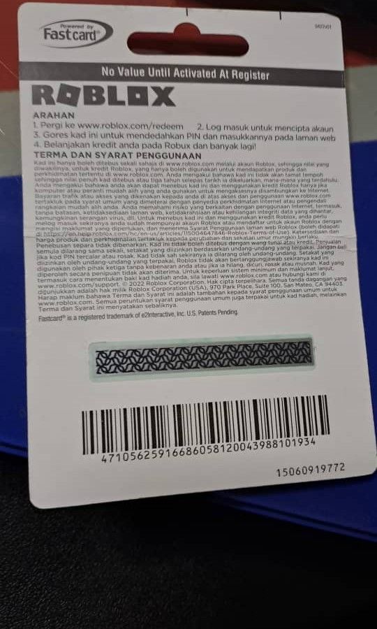 Roblox gift card, Tickets & Vouchers, Store Credits on Carousell