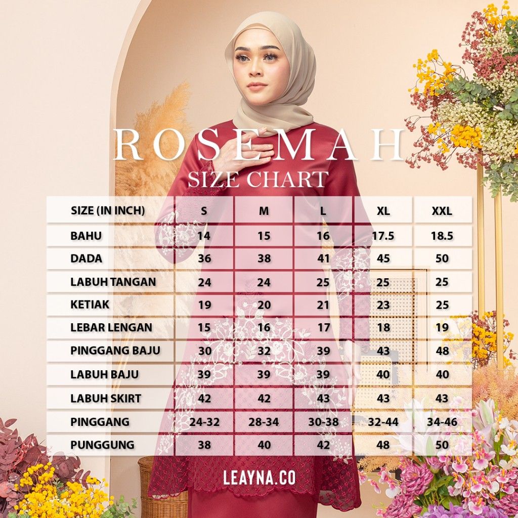 Rosemah leayna co, Women's Fashion, Muslimah Fashion, Baju Kurung ...