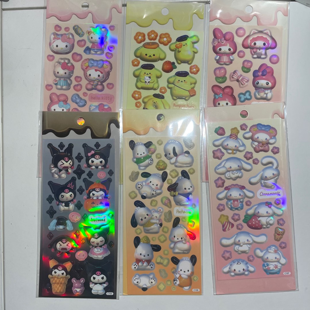 Sanrio 3D style stickers, Hobbies & Toys, Stationery & Craft, Other ...