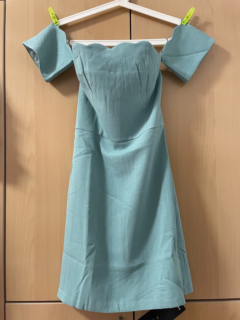 Saturday Club Bardot Light Blue Dress, Women's Fashion, Dresses & Sets ...