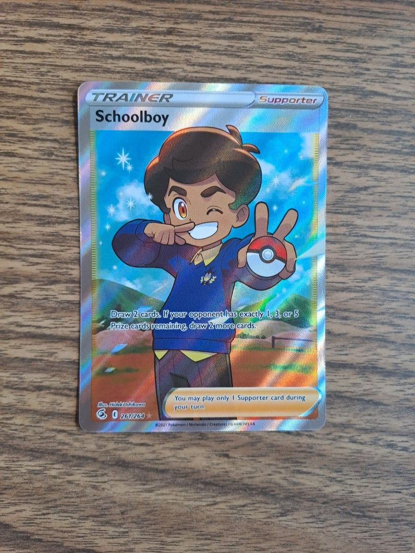 Schoolboy Trainer Pokemon Card, Hobbies & Toys, Toys & Games on Carousell
